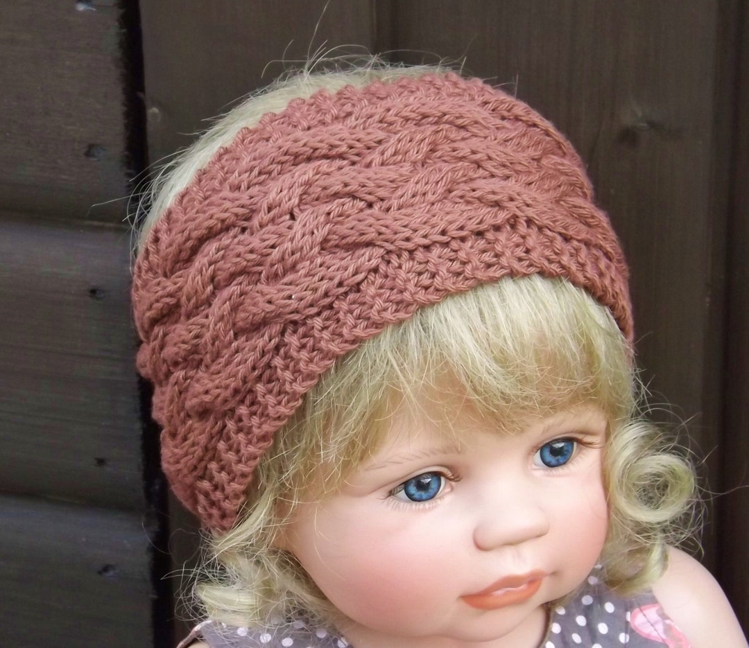 KNITTING PATTERN - Knotty Cable Head Warmer Headband - Baby Child Adult ...