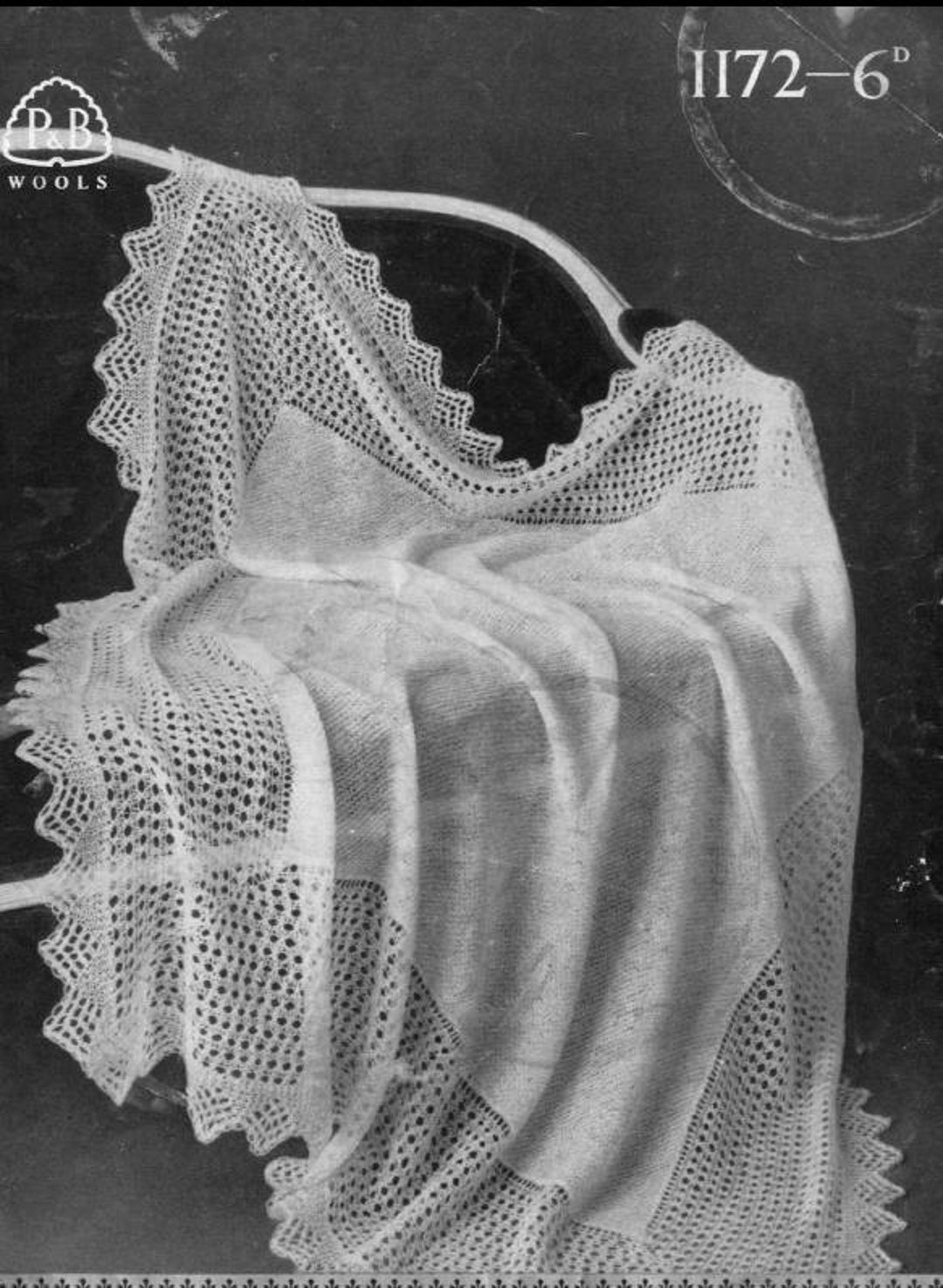 PDF Knitting PATTERN - Two Baby Shawls 2ply Lace Weight - Heirloom ...