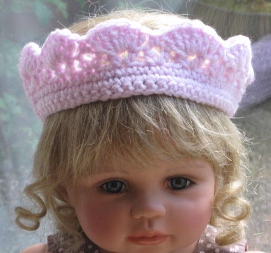 CROWN CROCHET Pattern My Little Princess Crown Pink and | Etsy