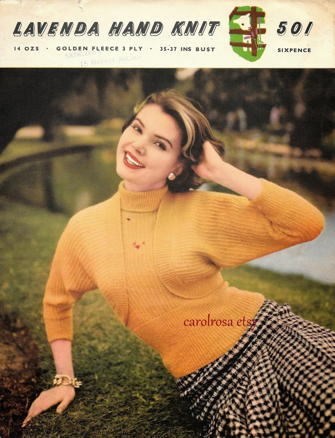 Knitting Pattern Vintage Knit Dolman Batwing Sleeve Sweater/jumper and ...
