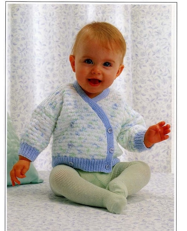 Almost FREE Knitting Pattern - Baby Crossover Cardigan/jacket - 4ply ...