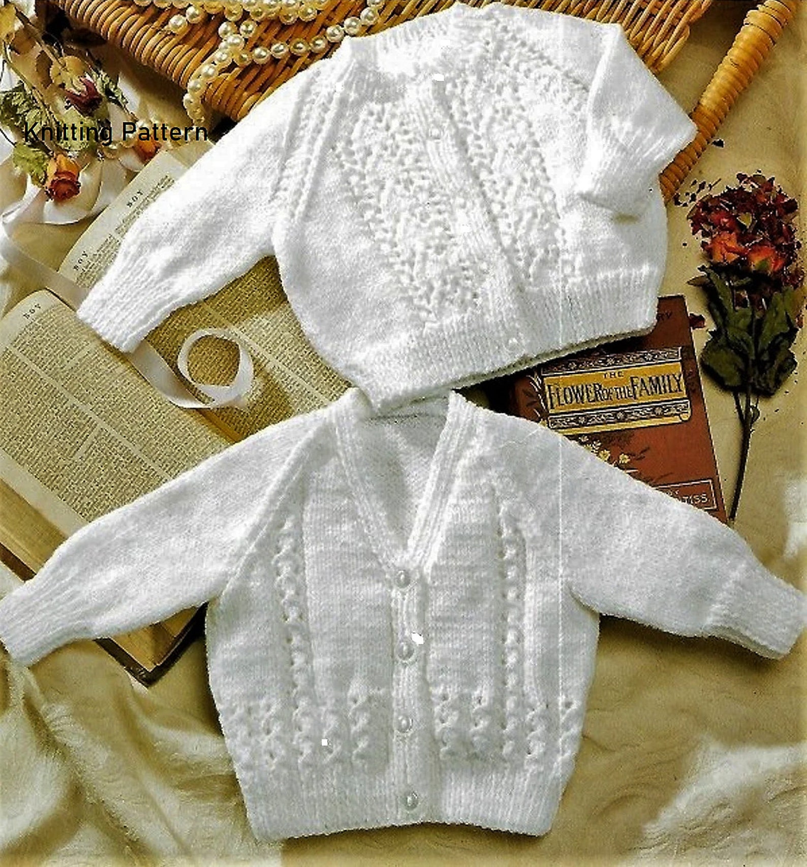 Baby Cardigans Knitting Pattern - DK - PDF Download - Chest Sizes 18 ...
