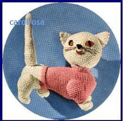 Crochet Pattern Vintage Pattern for Kitten Cat PDF Instant | Etsy