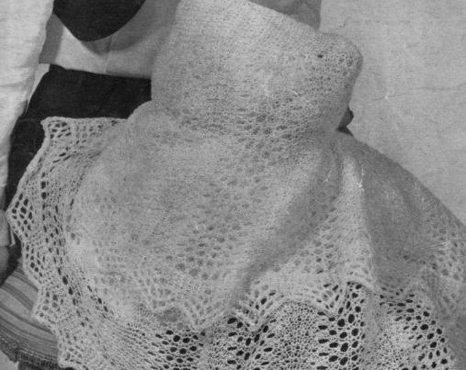 PDF Knitting PATTERN Two Baby Shawls 2ply Lace Weight - Etsy Australia