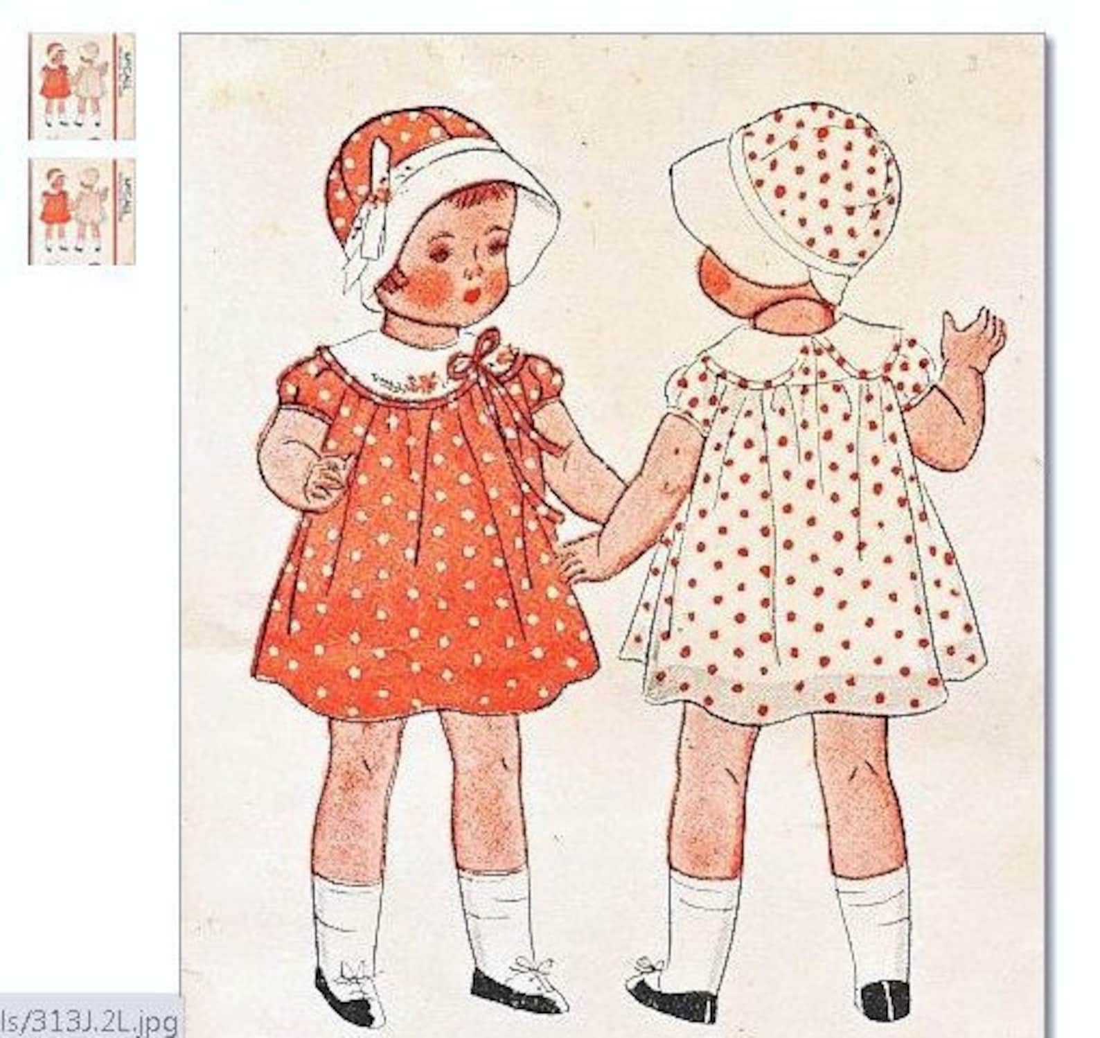 Doll's Sewing pattern for 22 inch doll dress and hat PDF | Etsy