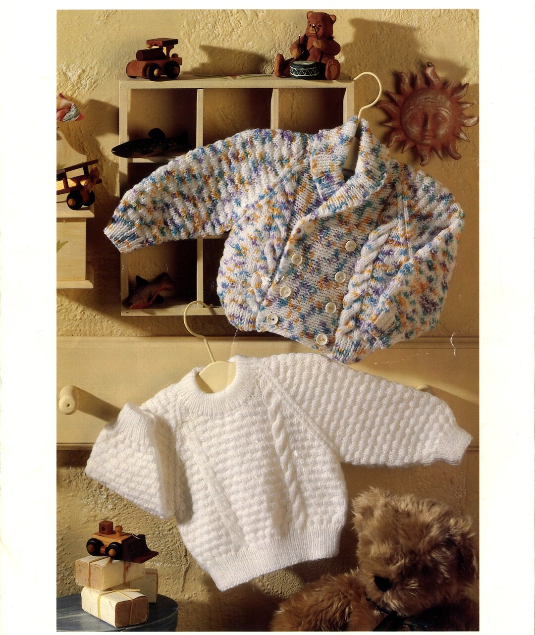 Knitting PATTERN - Crossover Cardigan/jacket and Sweater - Cable Detail ...