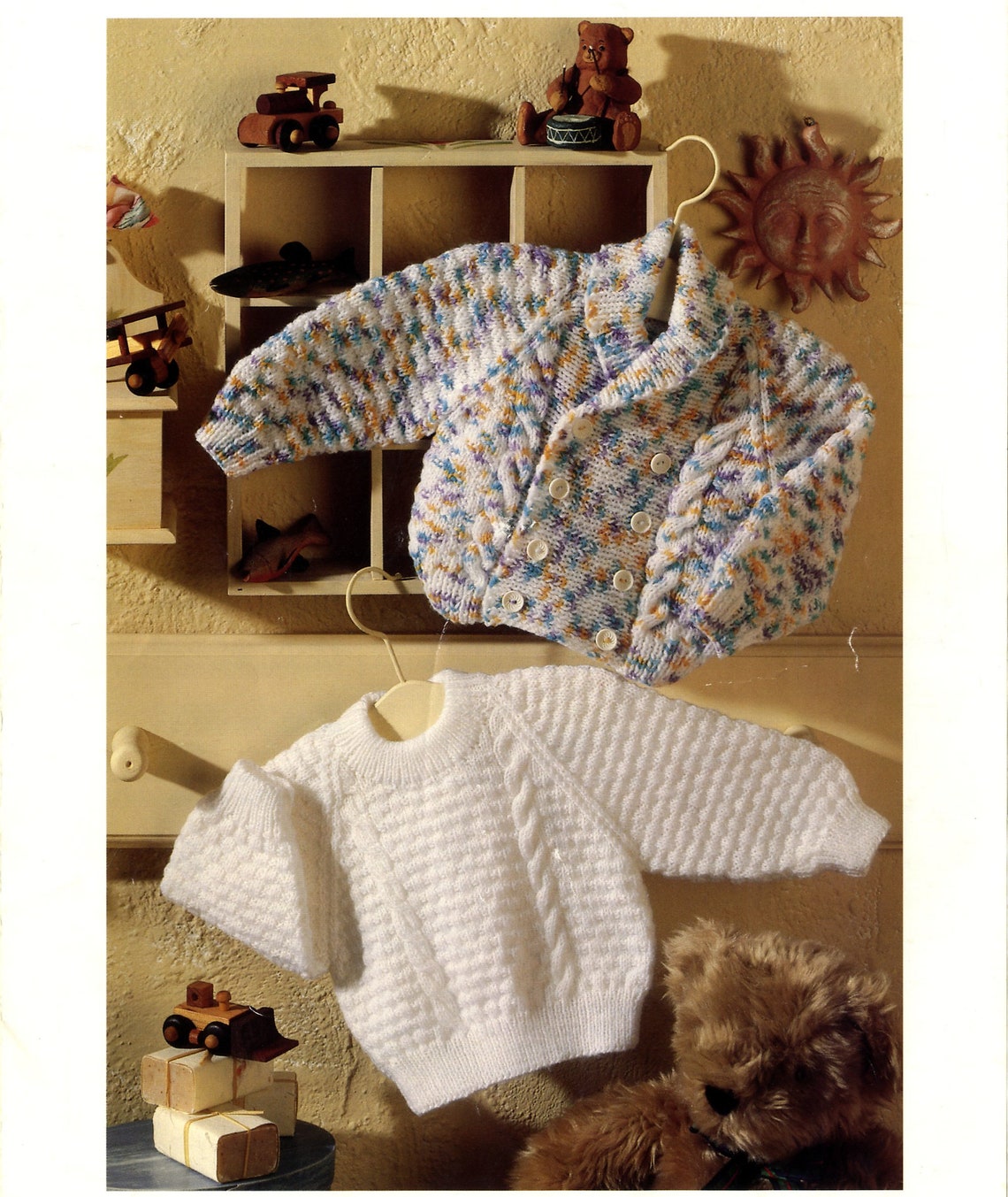 Knitting PATTERN - Crossover Cardigan/jacket and Sweater - Cable Detail ...