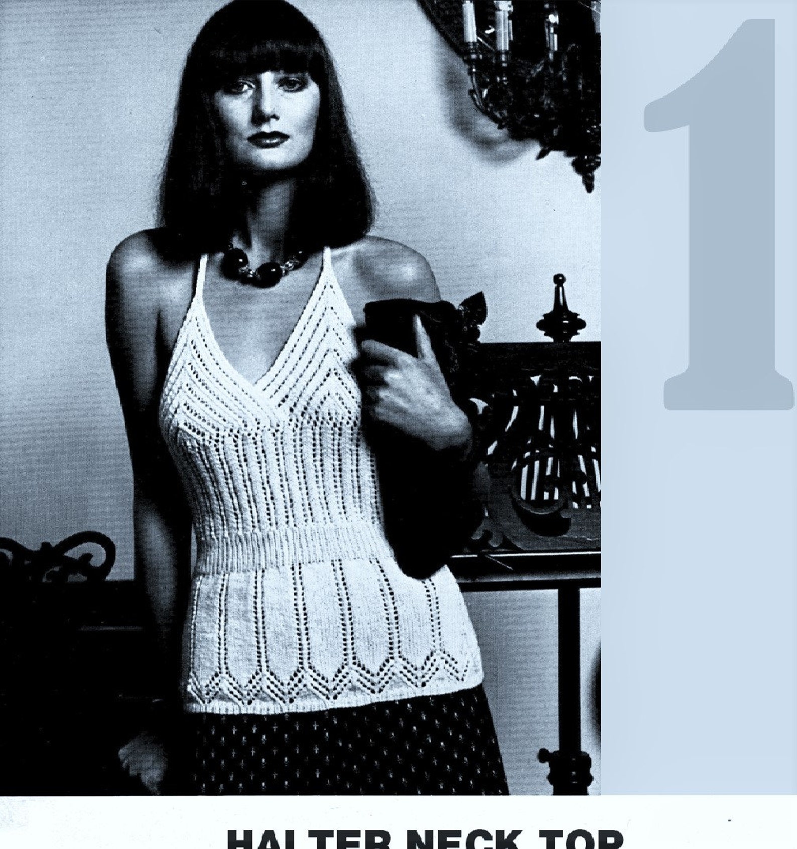 Knitting Pattern HALTER neck Top Women's summer Lacy camisole PDF ...