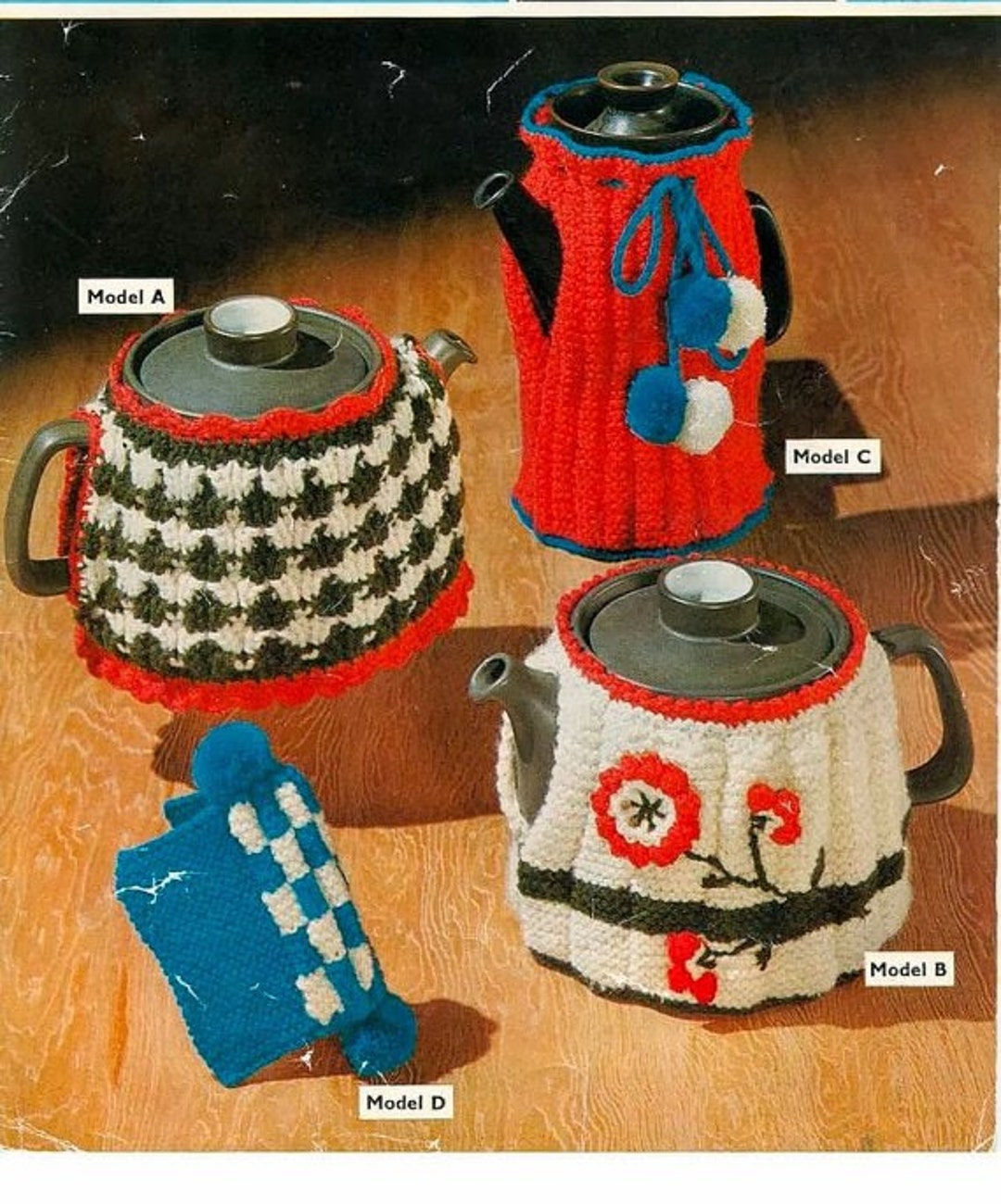 KNITTING PATTERN - Tea Cozies 3 Designs and Coffee Pot Cosy Vintage ...