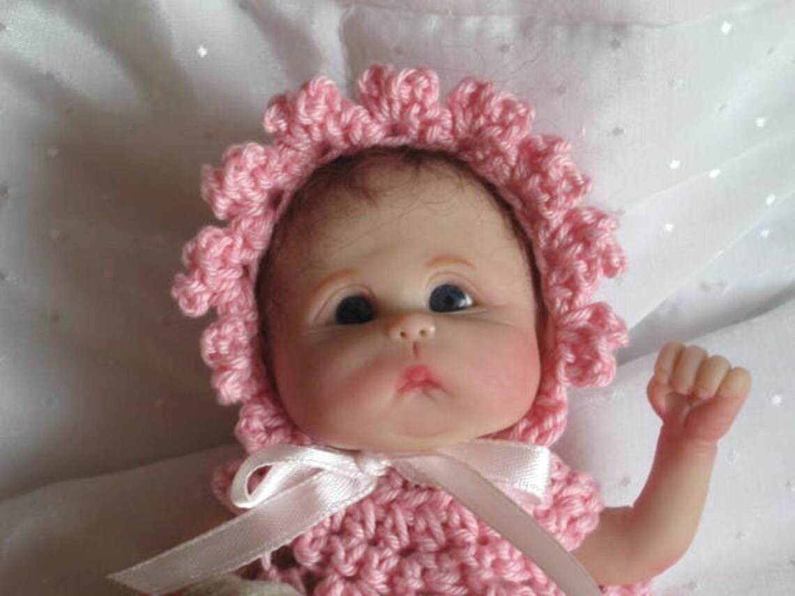 Doll Crochet Pattern Strawberry Patch Dress Bonnet | Etsy