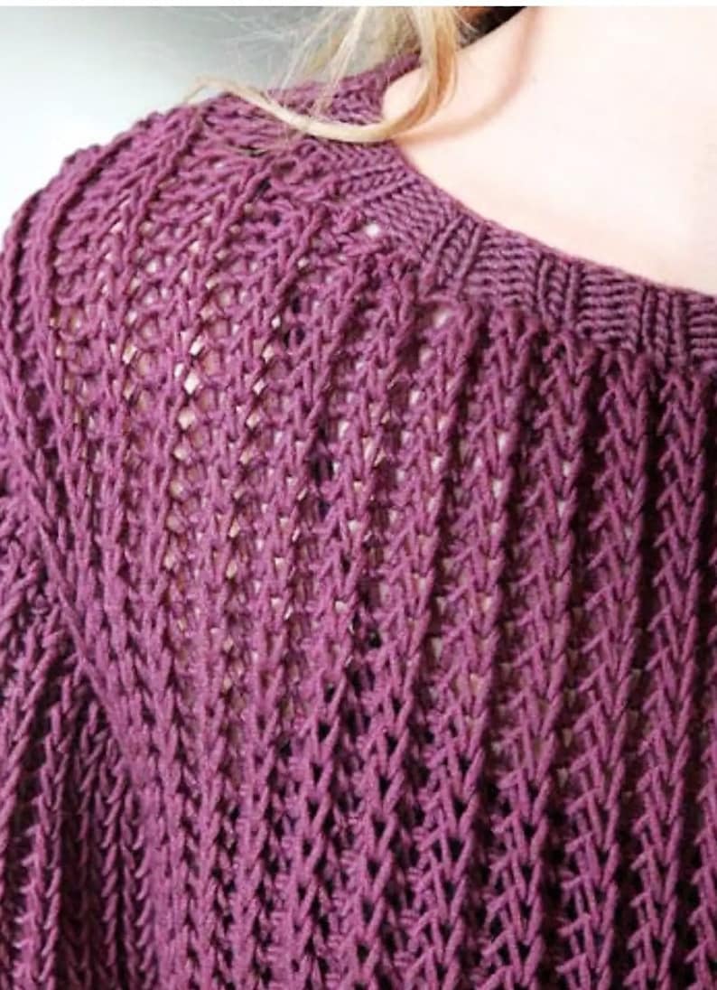 Knitting Pattern Slouchy Oversized Pullover Sweater Jumper Unisex Plus ...