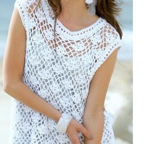 Crochet Pattern Motif Tunic Top Evening - Etsy