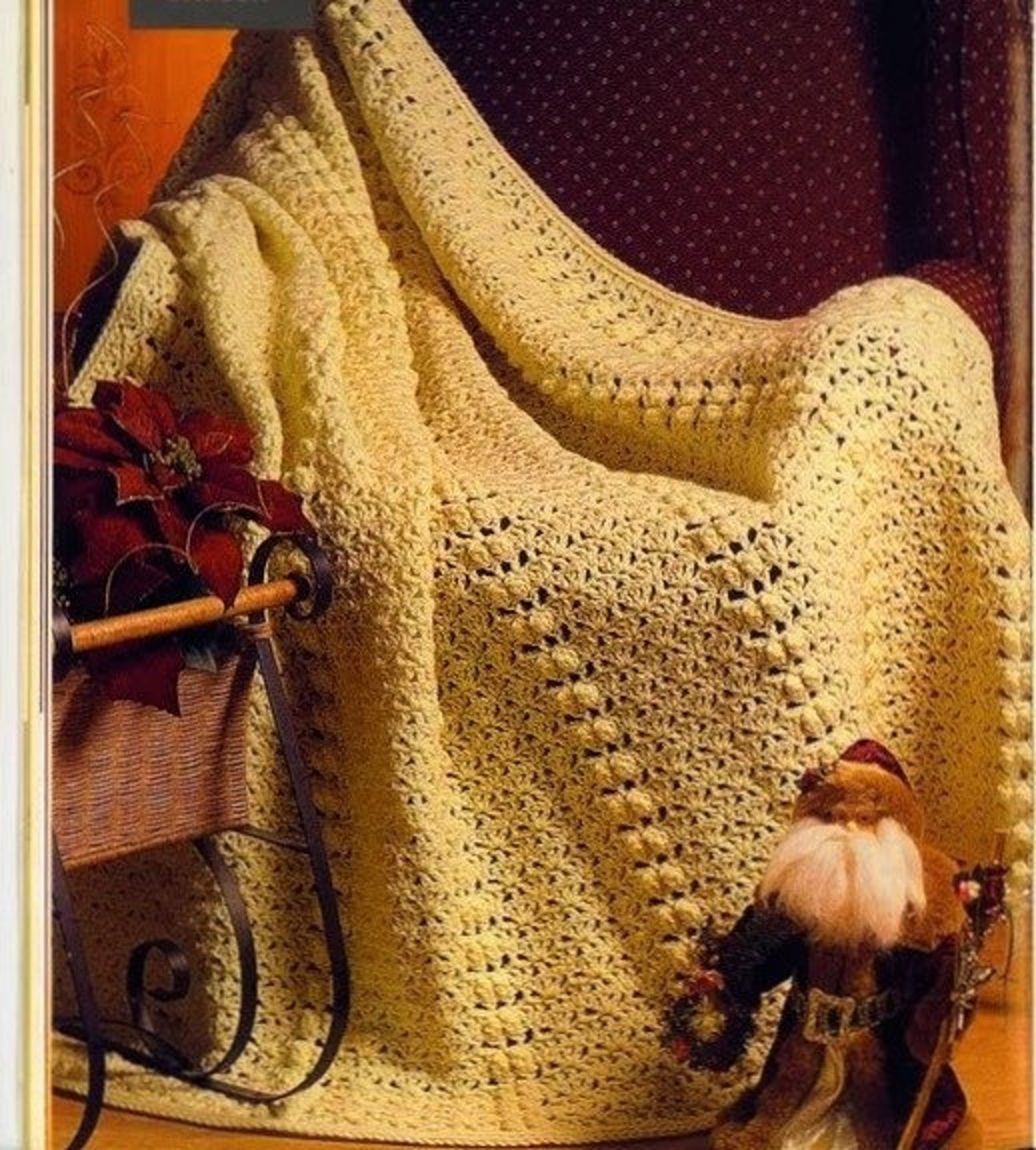 CROCHET PATTERN - Popcorn and Shells Afghan/blanket/lapghan/baby ...