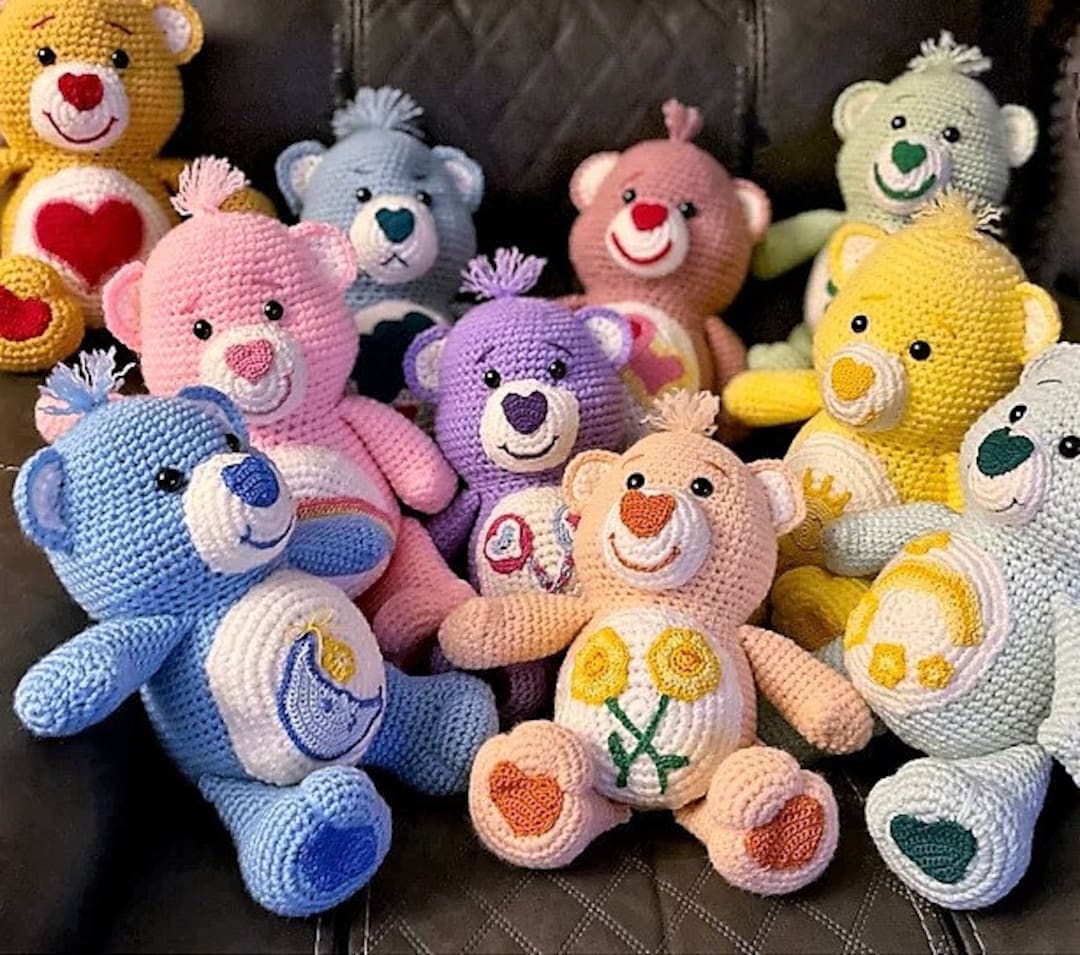 Crochet Pattern - Care Bears - Patterns for All 10 Bears 14 Inches Tall ...