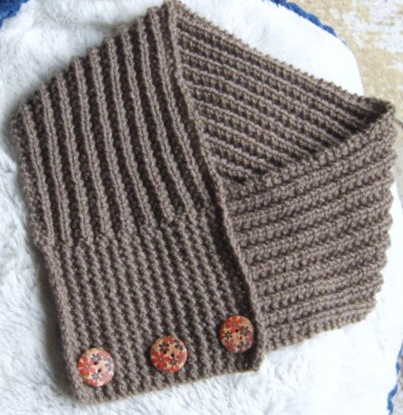 Easy Knitting Pattern Textured Scarf/neck Warmer Unisex - Etsy New Zealand