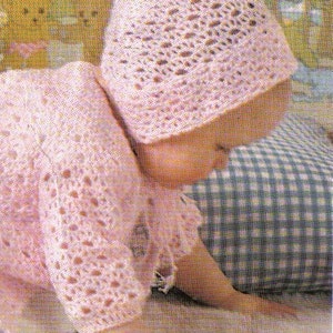 Matinee Set Crochet Pattern for Baby With Bonnet/hat, Booties PDF ...