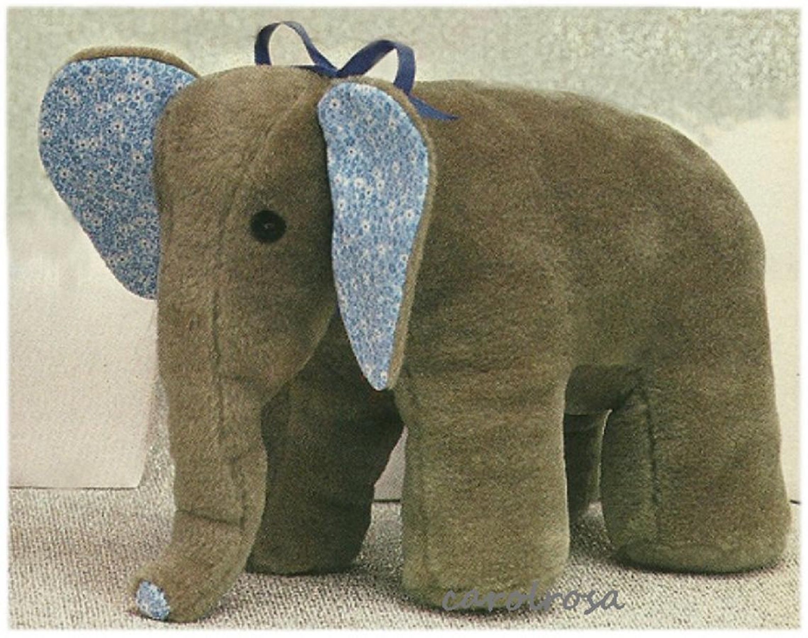 Sewing Pattern Soft Elephant Stuffed Toy Vintage Sewing - Etsy