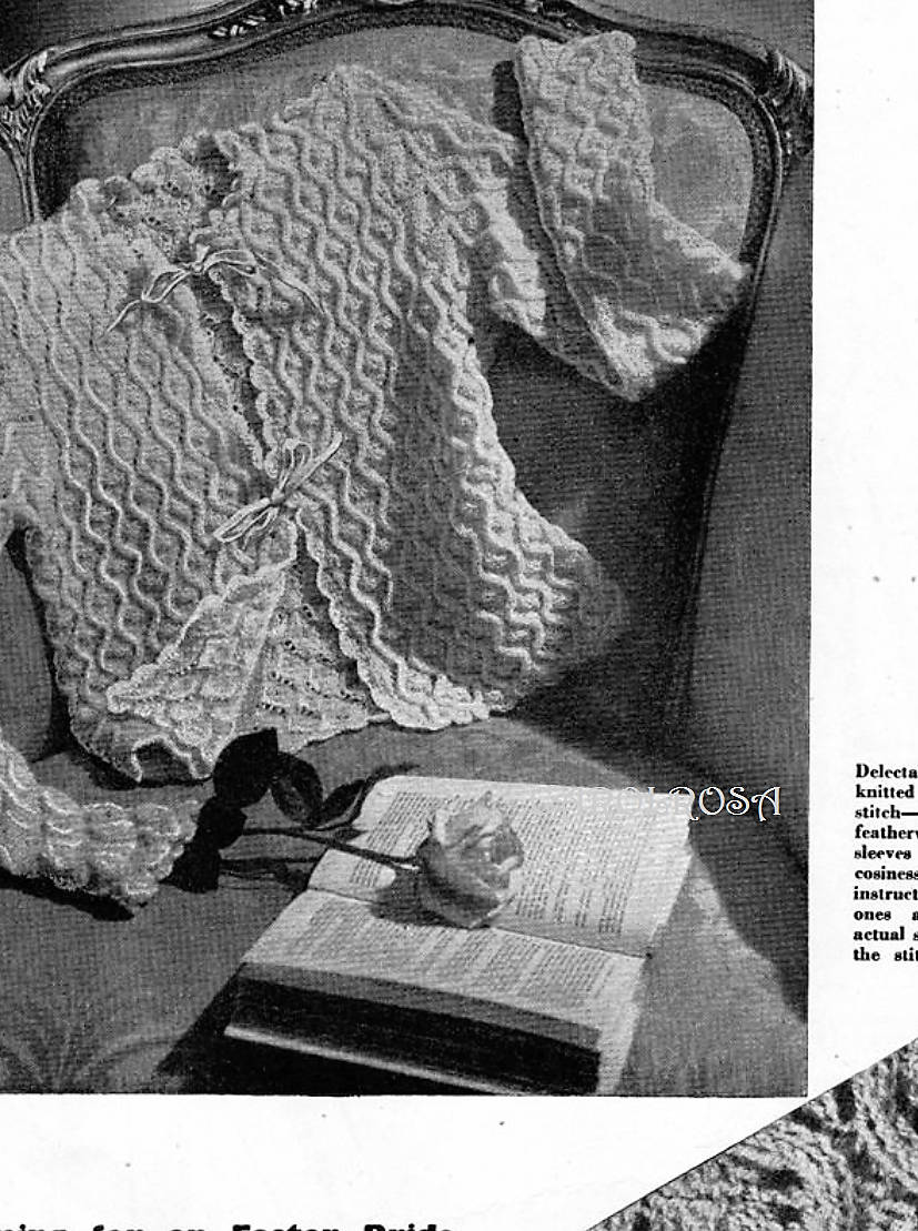 Instant Download - Vintage Knitting Pattern for Lacy Bedjacket/cardigan ...