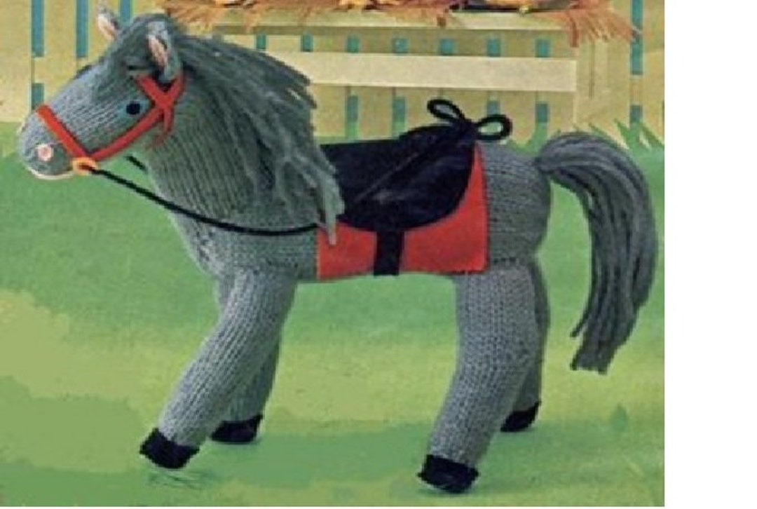 Knitting PATTERN - Horse/pony Stuffed Toy - Knit Baby Toy Animal ...