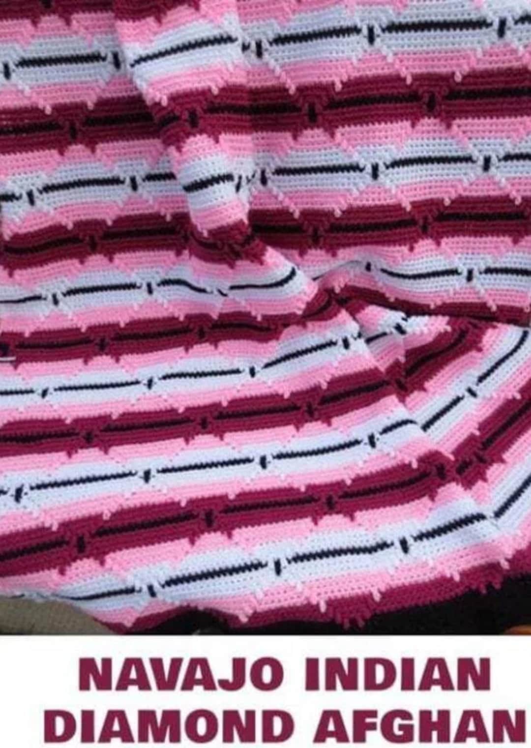 Crochet Pattern - Navajo Indian Crochet Afghan/lapghan/blanket - 60 X ...