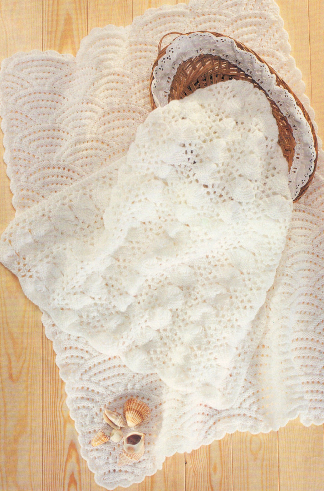 Knitting Pattern - Sea Shells and Scallops Blankets/afghans/pram Covers ...
