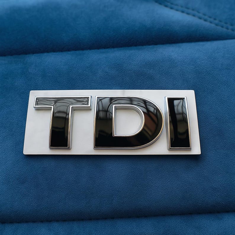 OEM Volkswagen VW TDI Grille Badge Emblem Black 8.4 Cm, Golf Jetta Bora ...