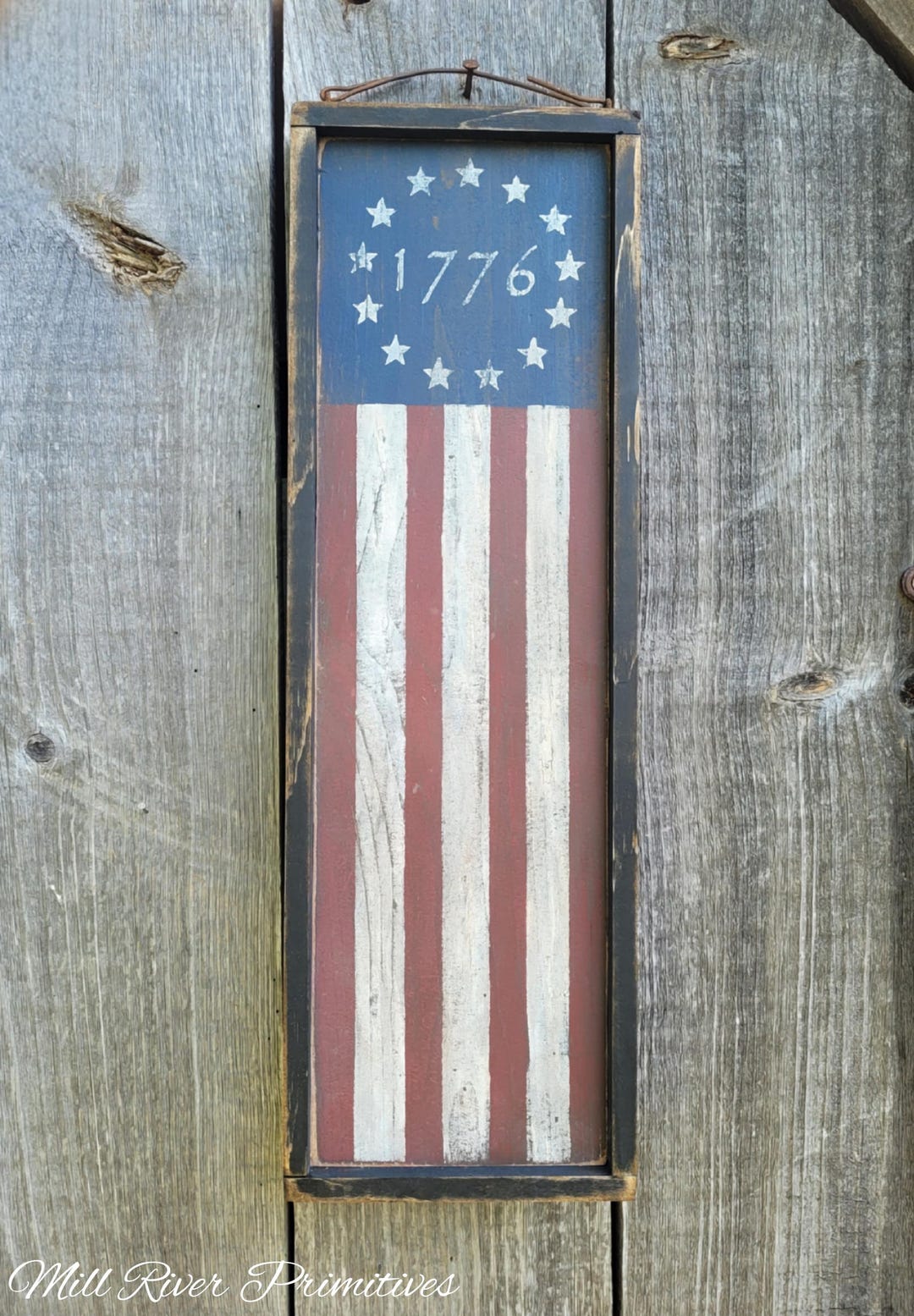 America 1776 Flag Wooden Hand Painted Sign USA - Etsy