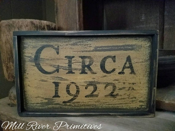 Primitive Personalized Circa and Year Wooden Sign Custom - Etsy