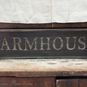 Early Looking Antique Primitive Small FARMHOUSE Wooden Sign Custom ...