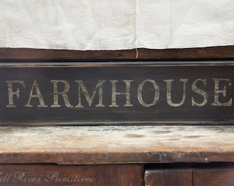 Early Looking Antique Primitive FARMHOUSE Wooden Sign Custom ...