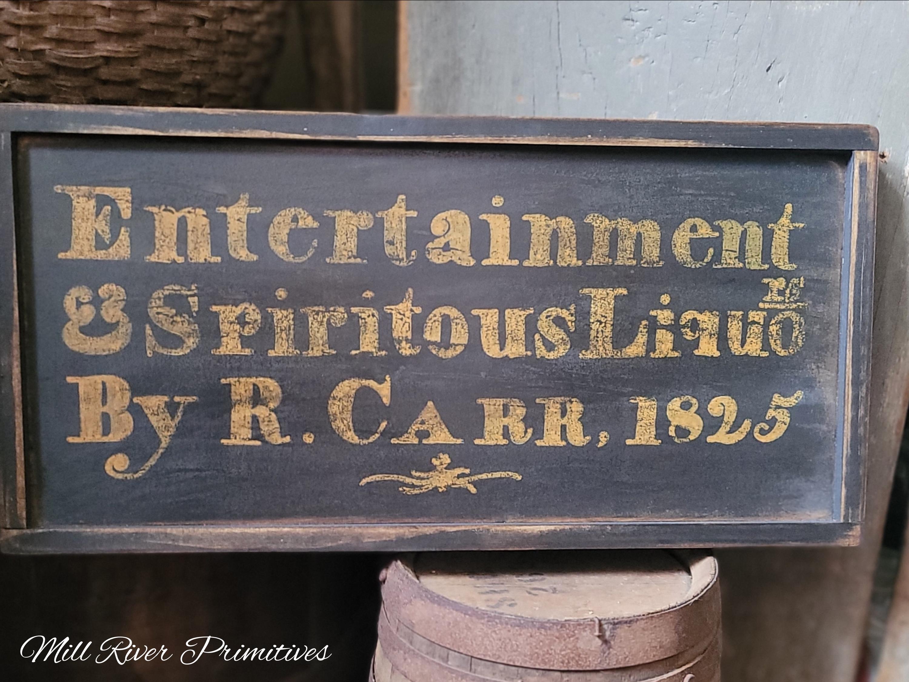 Aged Primitive Early Looking ENTERTAINMENT TAVERN Wood Sign . Custom ...