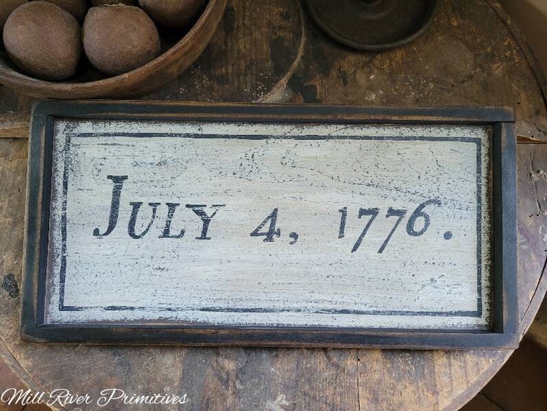 Primitive Patriotic July 4th 1776 Wood Sign 4th of July - Etsy