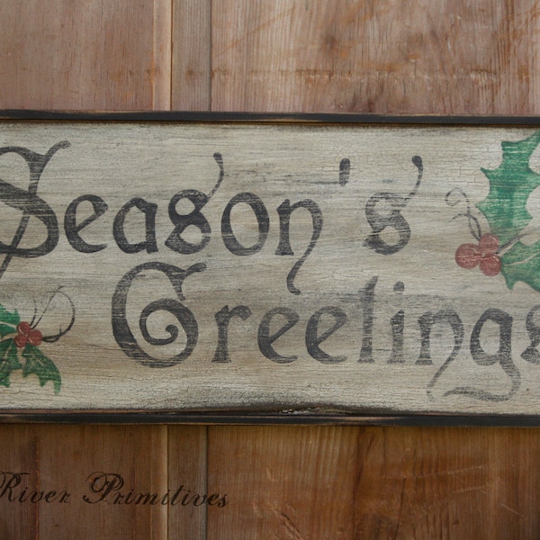 Seasons Greetings Sign - Etsy