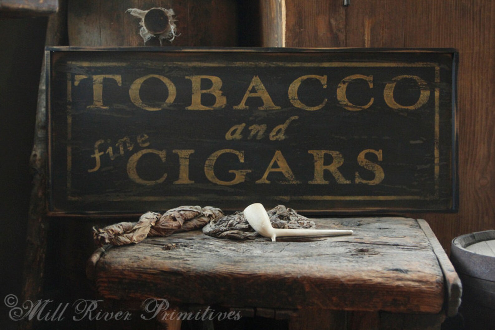 Early Looking Tobacco and Fine Cigars Wood Sign Custom Personalized ...