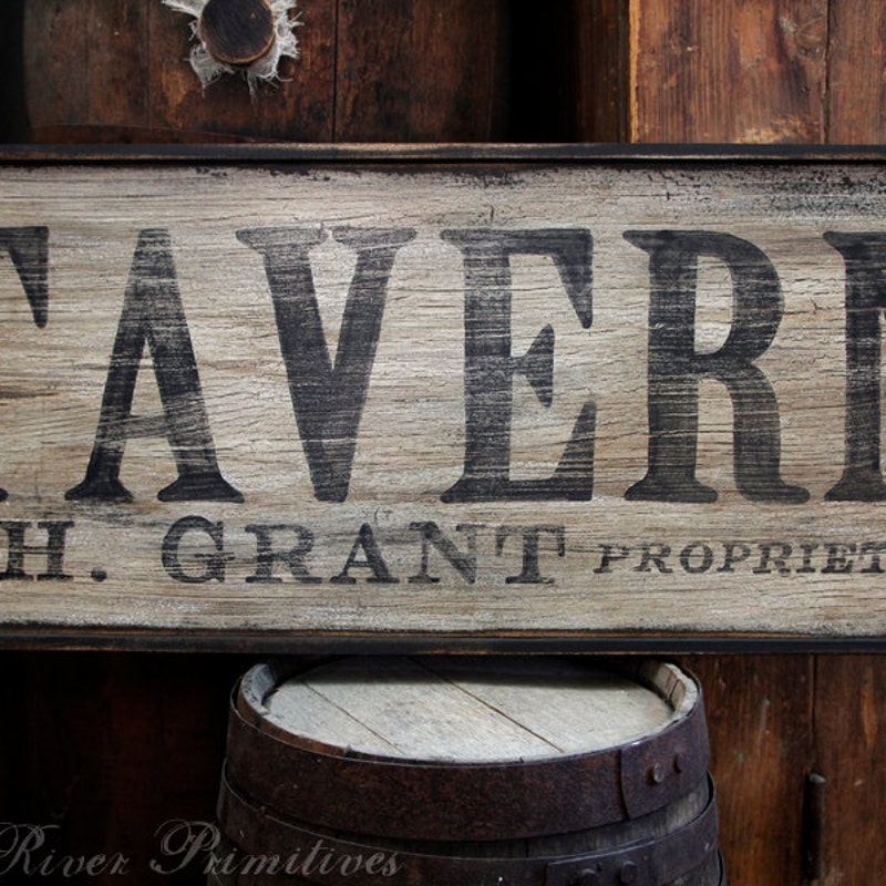 Colonial Tavern Sign - Etsy