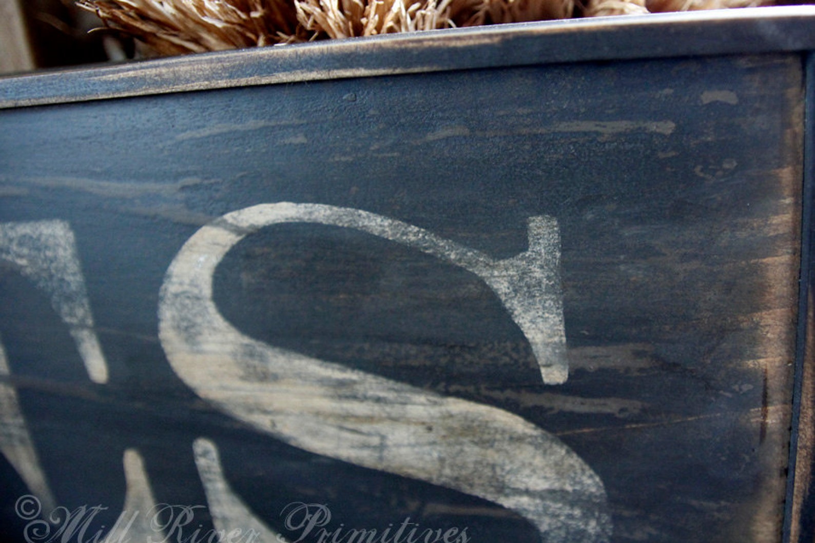 Early Looking Antique Primitive ANTIQUES Wooden Sign Custom ...