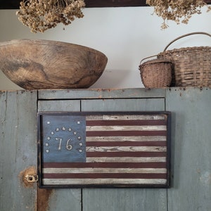 Bennington 76 Flag Wooden Hand Painted Sign 1776 - Etsy