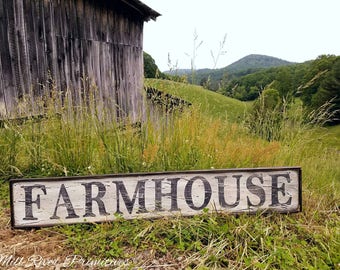 Early Looking Antique Primitive FARMHOUSE Wooden Sign Custom ...