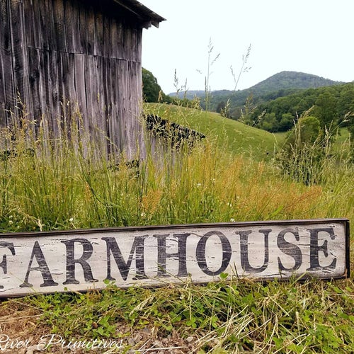 Early Looking Antique Primitive FARMHOUSE Wooden Sign Custom | Etsy
