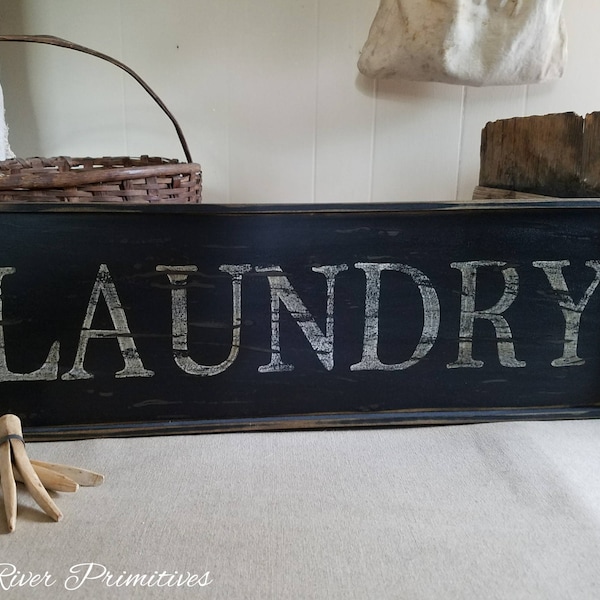 Wooden Laundry Sign - Etsy