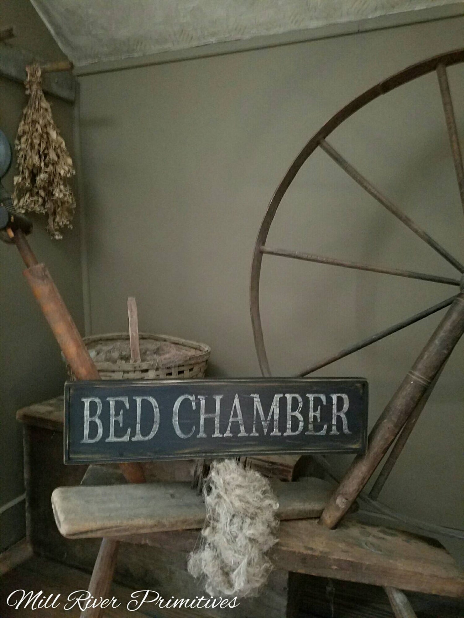 Aged Primitive Early Looking BED Chamber Wood Sign Custom - Etsy