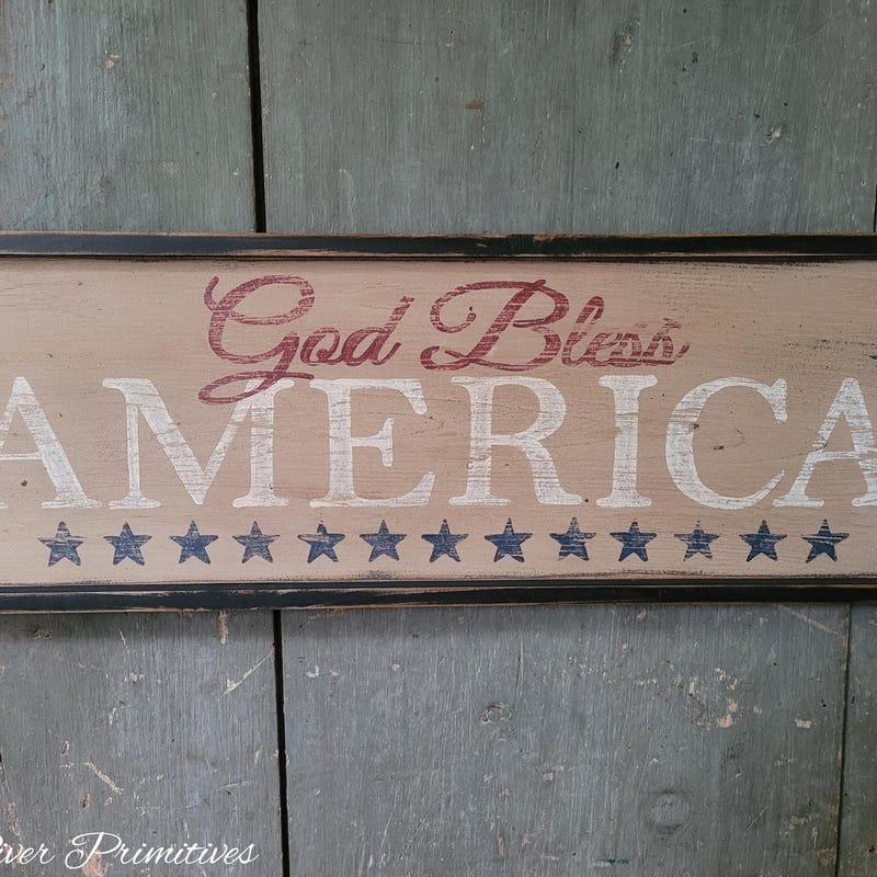 God Bless America Sign - Etsy