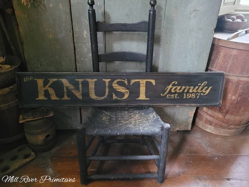 Early Looking Antique Primitive Family Name and Year Wooden Sign Custom ...