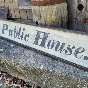 Early Looking Antique Primitive Public House Wooden Sign Custom ...