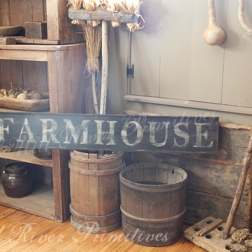 Early Looking Antique Primitive FARMHOUSE Wooden Sign Custom - Etsy