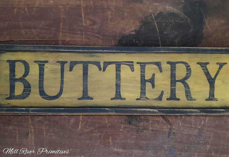 Early Looking Antique Primitive BUTTERY Sign Custom - Etsy