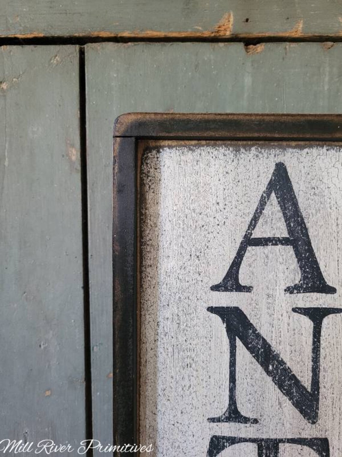 Early Looking Antique Primitive Small Vertical ANTIQUES Sign - Etsy