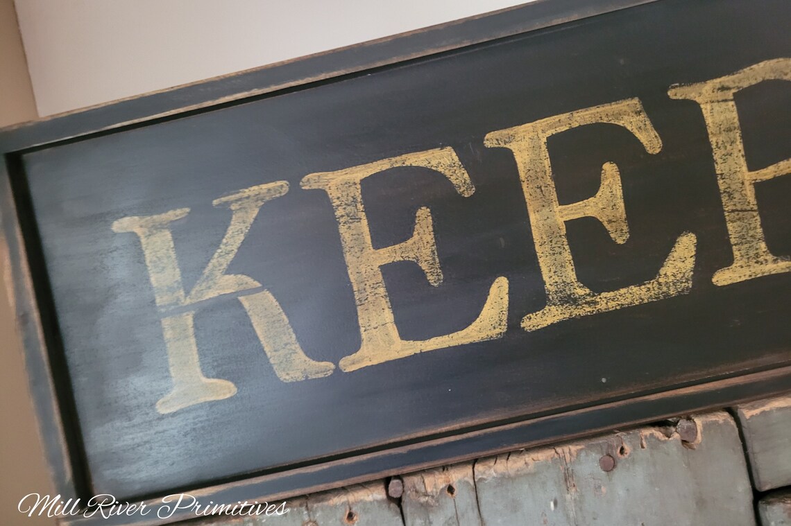 Primitive KEEPING ROOM Wooden Sign Custom Personalized Rustic - Etsy