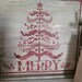 Merry Tree Christmas Wood Sign - Etsy