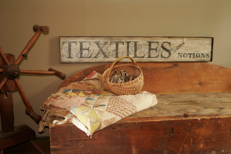 Early Looking Antique Primitive 'textiles and Notions' | Etsy